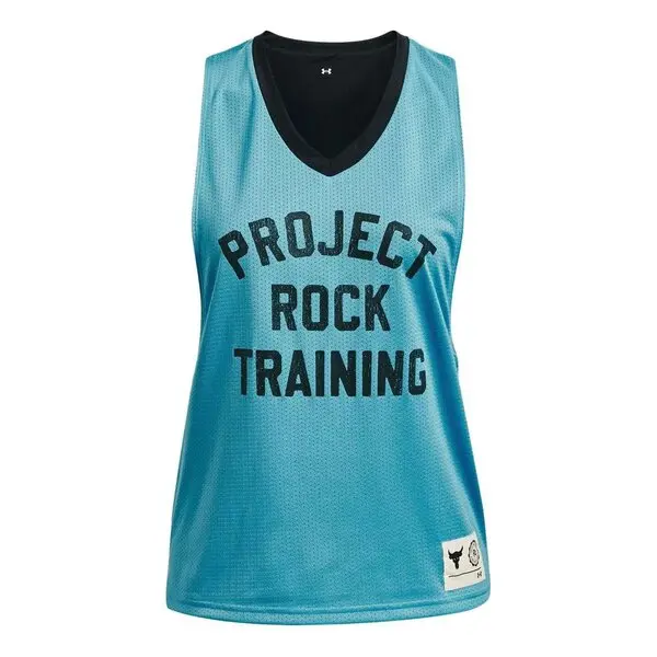 Under Armour Project Rock Reversible Mesh Tank - Teal