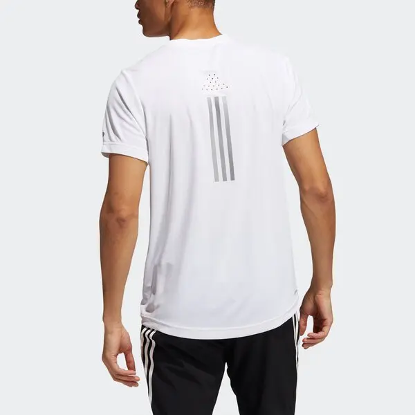 Adidas Elevate Train T Reflective Training Sports Short Sleeve - White