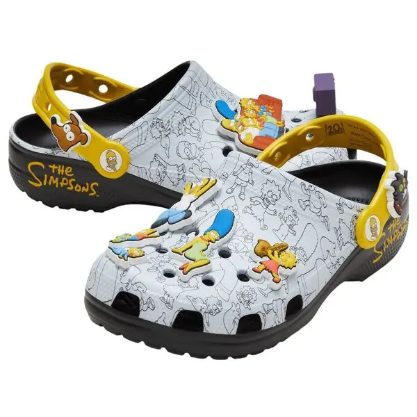 CROCS The Simpsons X Classic Clog 'intro Sequence - White/black