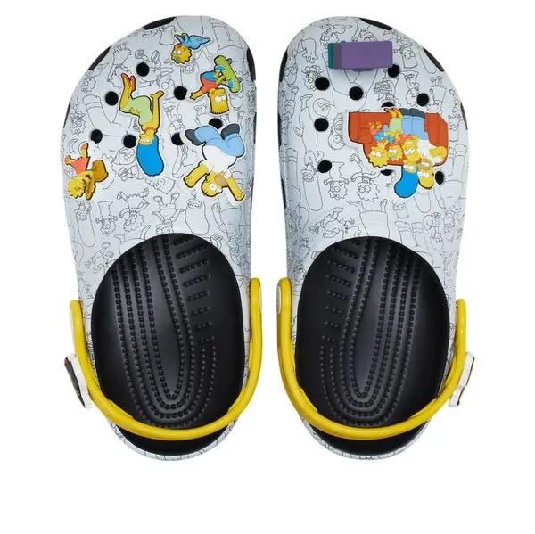 CROCS The Simpsons X Classic Clog 'intro Sequence - White/black