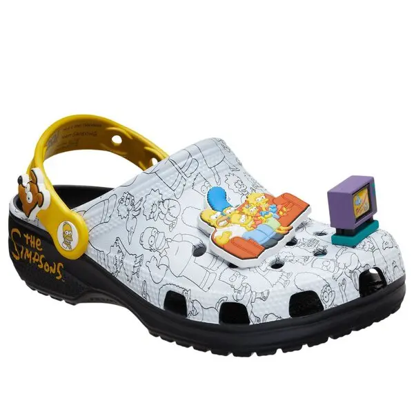 CROCS The Simpsons X Classic Clog 'intro Sequence - White/black