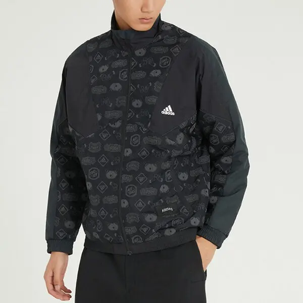 Adidas Logo Printed Zip-up Track Jacket