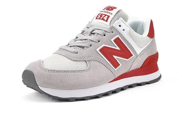 NEW BALANCE 574 Series Sneakers - Gray/red