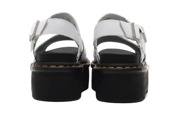 Dr. Martens Voss Leather Platform Sandals - White