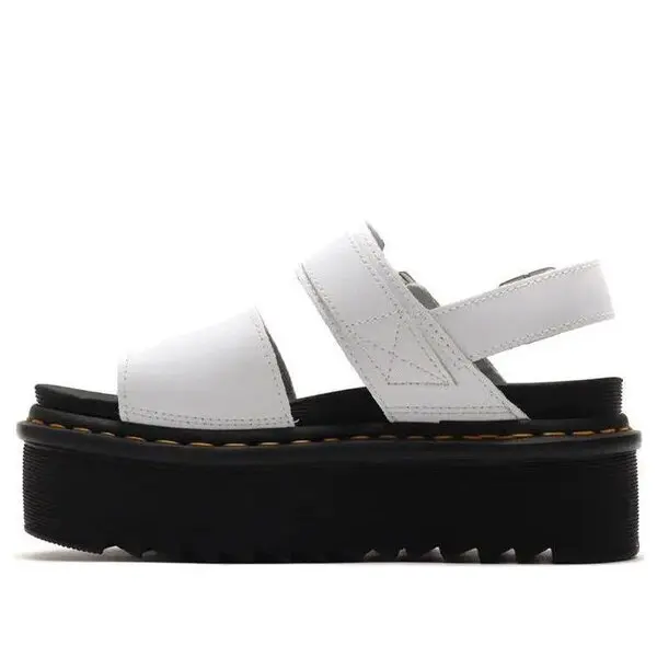 Dr. Martens Voss Leather Platform Sandals - White