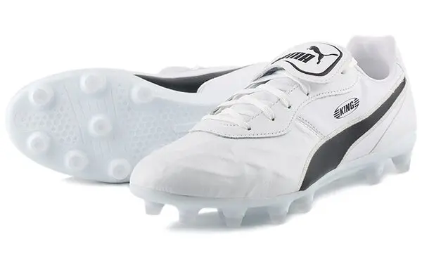 PUMA King Top Fg Soccer Cleats - White/black