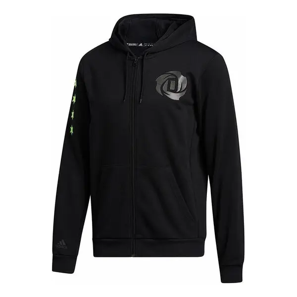 Adidas Rose Fullzip Basketball Hooded Jacket - Onyx