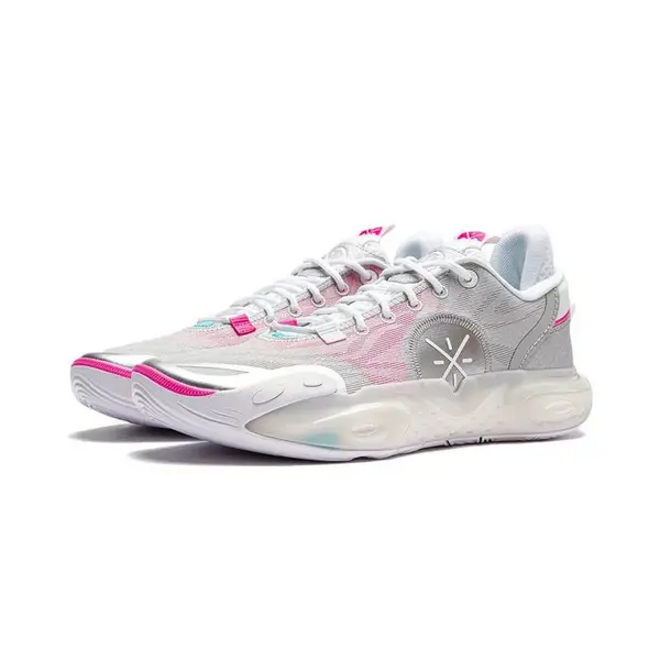 LI-NING Wade All City "silver Pink" Abau023- Athletic Sneakers - Silver/white/pink