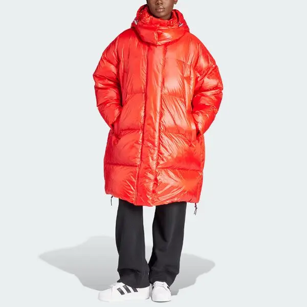 Adidas Originals Padded Long Jacket - Orange