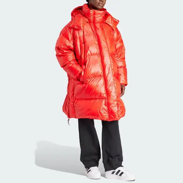 Adidas Originals Padded Long Jacket - Orange