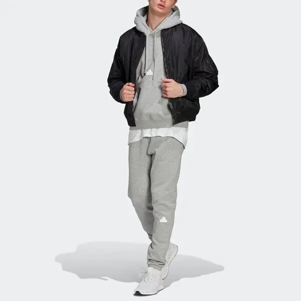 Adidas Hooded Long Sleeve Pullover With Logo Detail