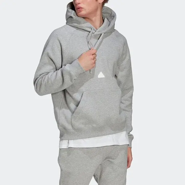 Adidas Hooded Long Sleeve Pullover With Logo Detail