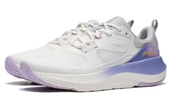 LI-NING Soft Go Athletic Sneakers - White/purple