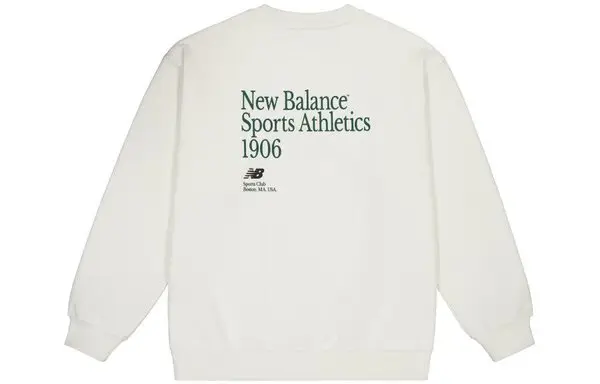 NEW BALANCE Casual Sport Crew Neck Pullover Asia Sizing 'white