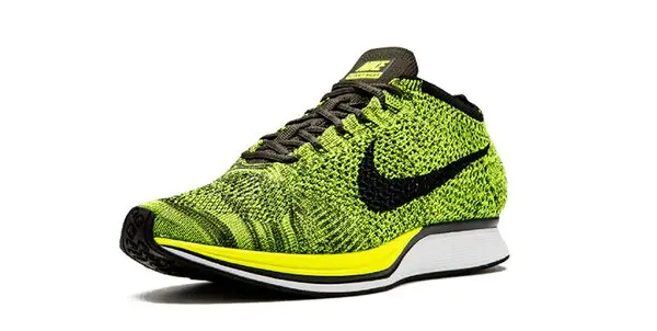 Nike Flyknit Racer 'volt' Sneakers - Volt/black-sequoia