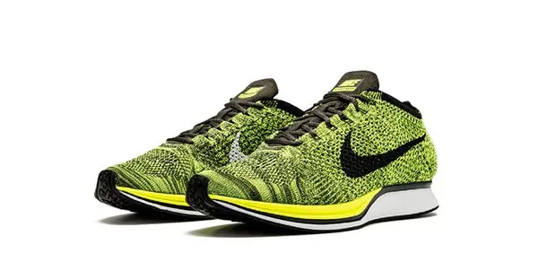 Nike Flyknit Racer 'volt' Sneakers - Volt/black-sequoia