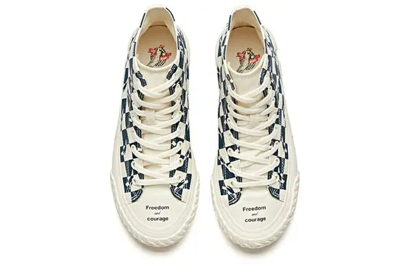 ANTA X Agu Life Series Canvas High Top Sneakers