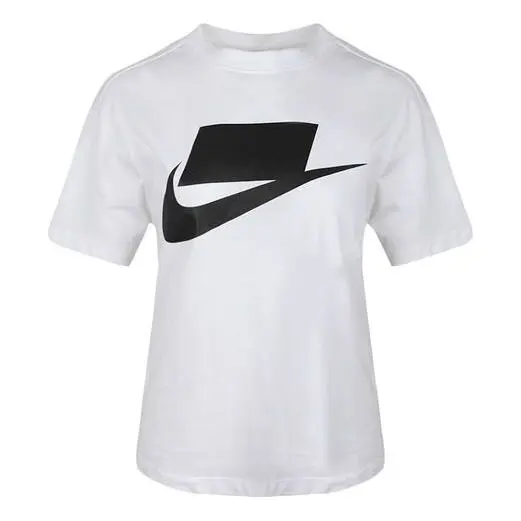 Nike Classic Large Logo Short Sleeve - White
