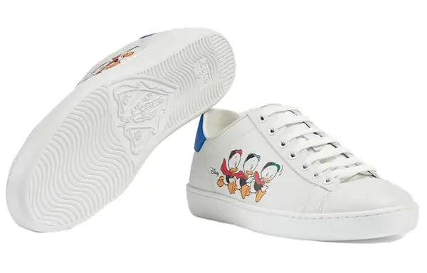 Gucci X Disney Ace Leather Sneakers - White/blue