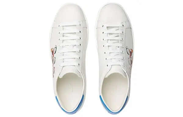 Gucci X Disney Ace Leather Sneakers - White/blue