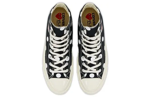 CONVERSE X Comme Des Garçons Play Chuck 70 Hi Polka Dot Sneakers - Black
