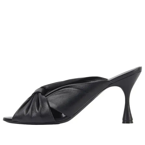 Balenciaga Small High Heel Slippers - Black