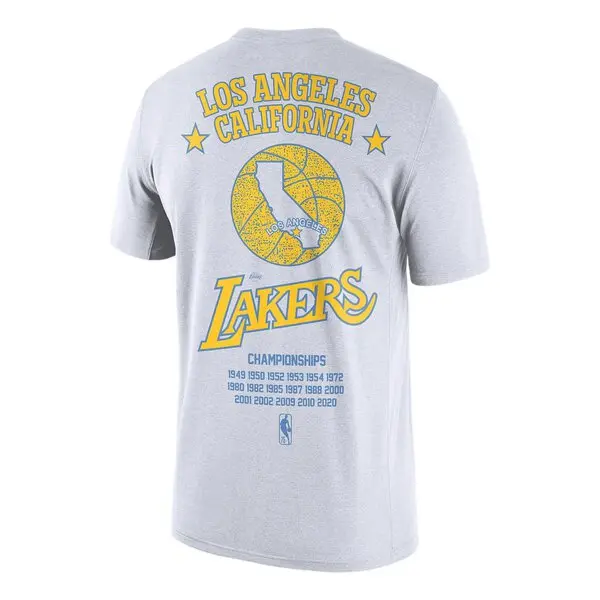 Nike Courtside City Edition Los Angeles Lakers Tee 'grey - Multi-color