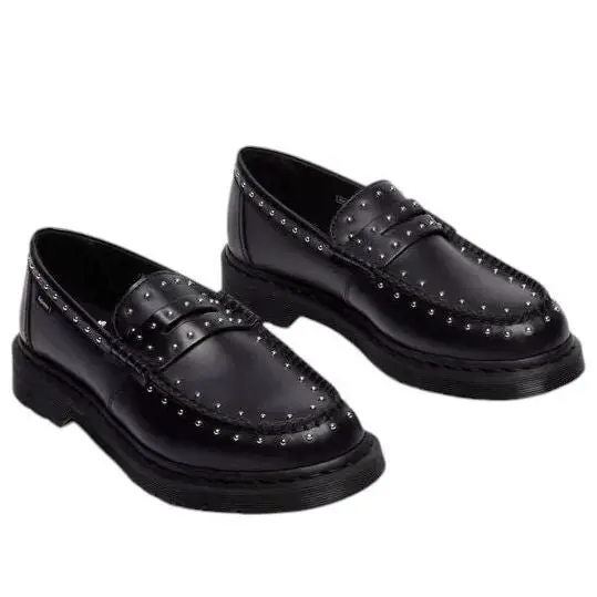 Dr. Martens X Supreme Studded Loafers - Black