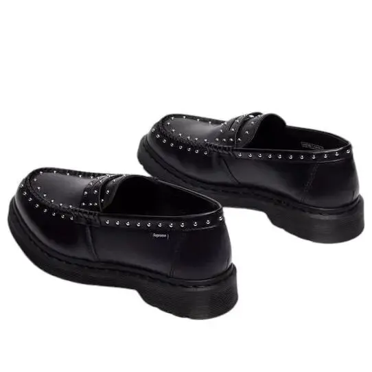 Dr. Martens X Supreme Studded Loafers - Black