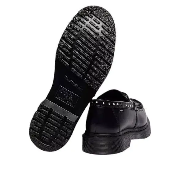 Dr. Martens X Supreme Studded Loafers - Black