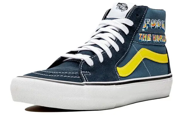 VANS Supreme X Sk8-hi "fuck The World" High-top Sneakers - Blue
