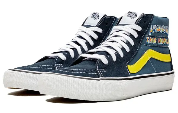 VANS Supreme X Sk8-hi "fuck The World" High-top Sneakers - Blue