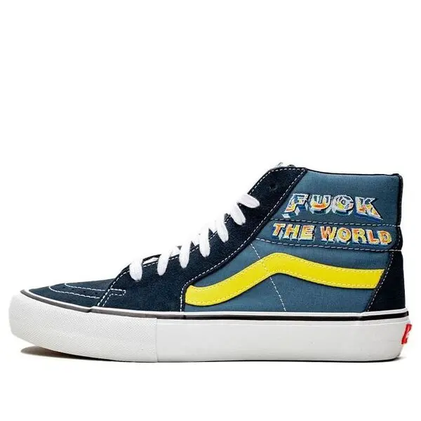 VANS Supreme X Sk8-hi "fuck The World" High-top Sneakers - Blue