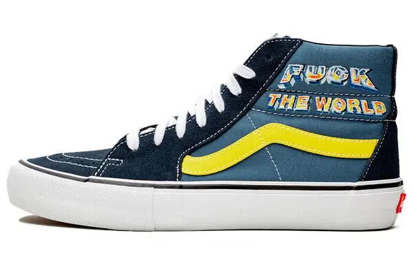 VANS Supreme X Sk8-hi "fuck The World" High-top Sneakers - Blue