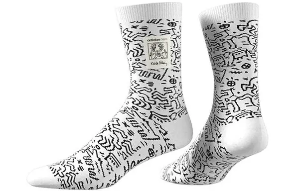 Adidas Neo X Crossover Graffiti Pattern Casual Socks