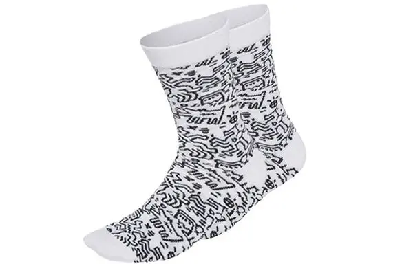 Adidas Neo X Crossover Graffiti Pattern Casual Socks
