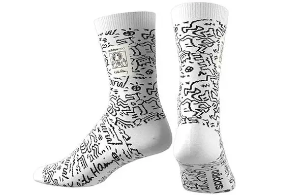 Adidas Neo X Crossover Graffiti Pattern Casual Socks