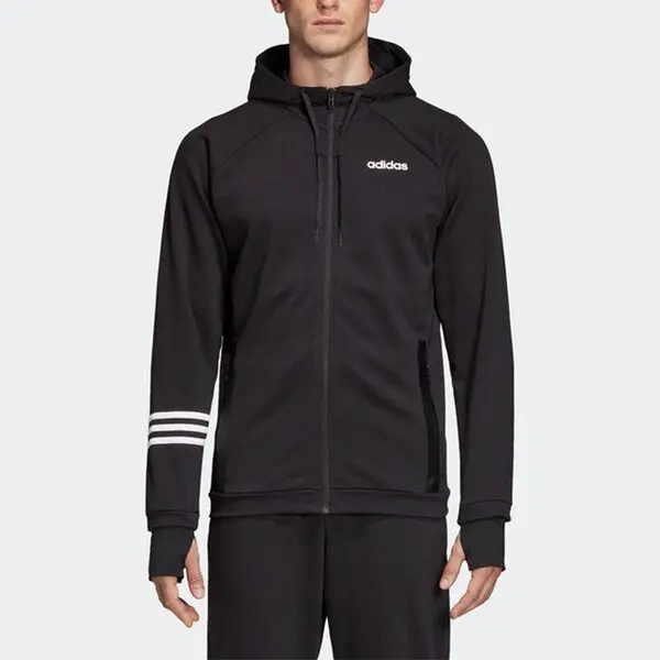 Adidas Training Knit Zip-up Hooded Jacket