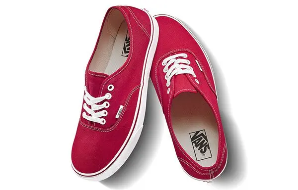 VANS Authentic Low Top Sneakers - Red