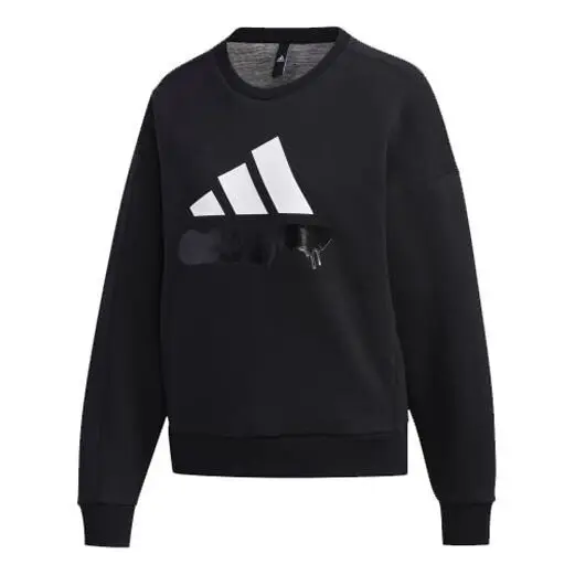 Adidas Sweatshirt With Graphic Logo Detail - Black