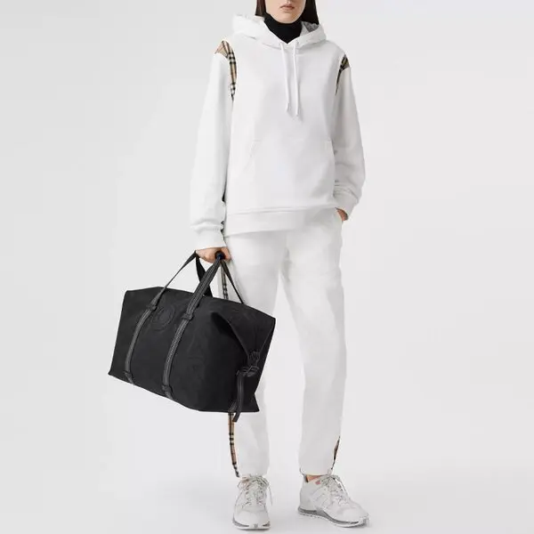 Burberry Checked Panel Hoodie