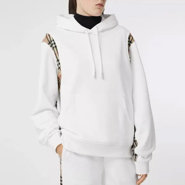 Burberry Checked Panel Hoodie