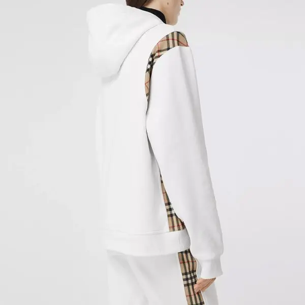 Burberry Checked Panel Hoodie