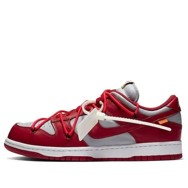 Nike X Off-white Dunk Low 'university Red - Red/white/gray