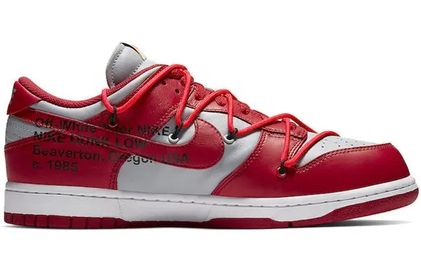 Nike Off-white X Dunk Low "university Red