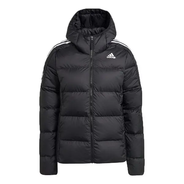 Adidas Essentials Midweight Hooded Down Jacket - Black
