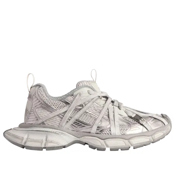 Balenciaga 3xl Extreme Laces Sneakers - Silver