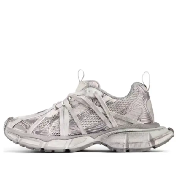 Balenciaga 3xl Extreme Laces Sneakers - Silver