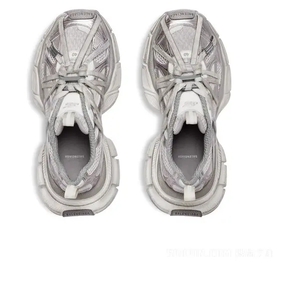 Balenciaga 3xl Extreme Laces Sneakers - Silver