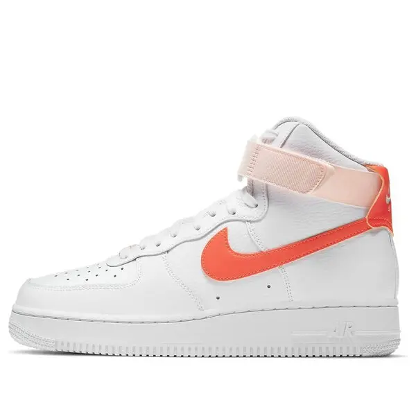 Nike Force 1 High Top Sneakers - White/orange